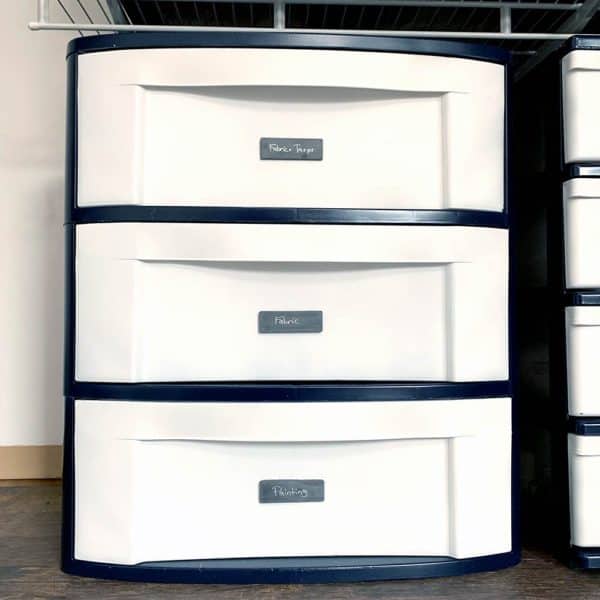 Painted Plastic Drawers- DIY Organization | The Craft Room Series