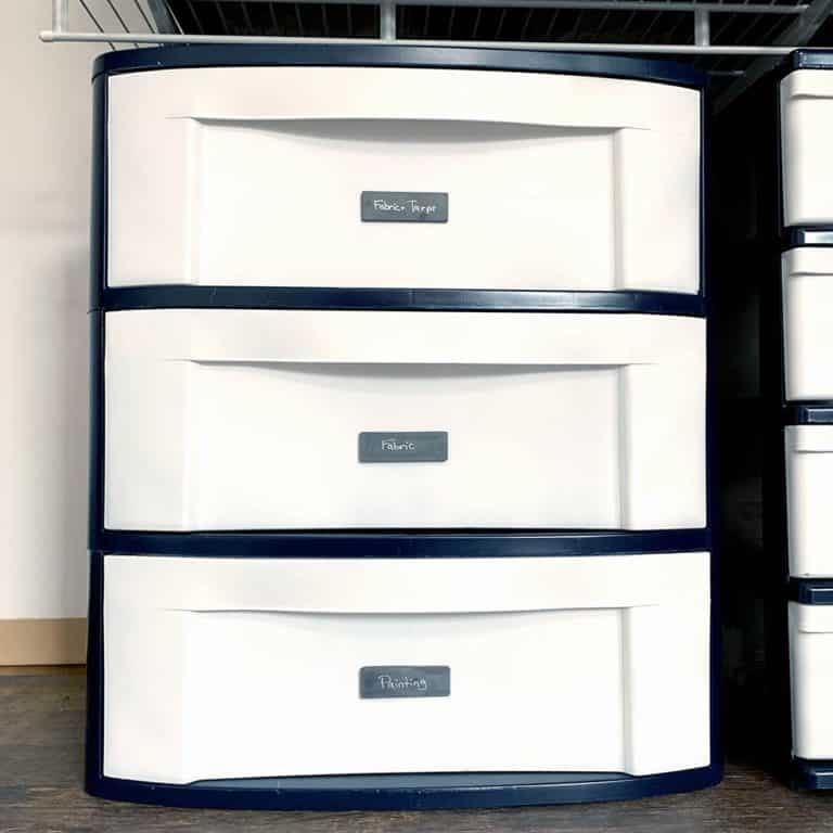 Painted Plastic Drawers- DIY Organization | The Craft Room Series