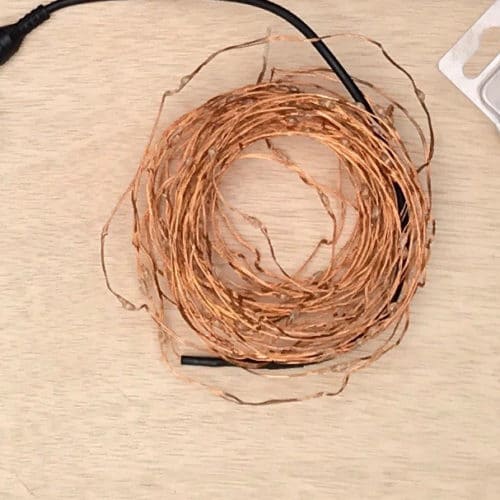 A DIY Privacy Screen With Ikea Twigs & Fairy Lights