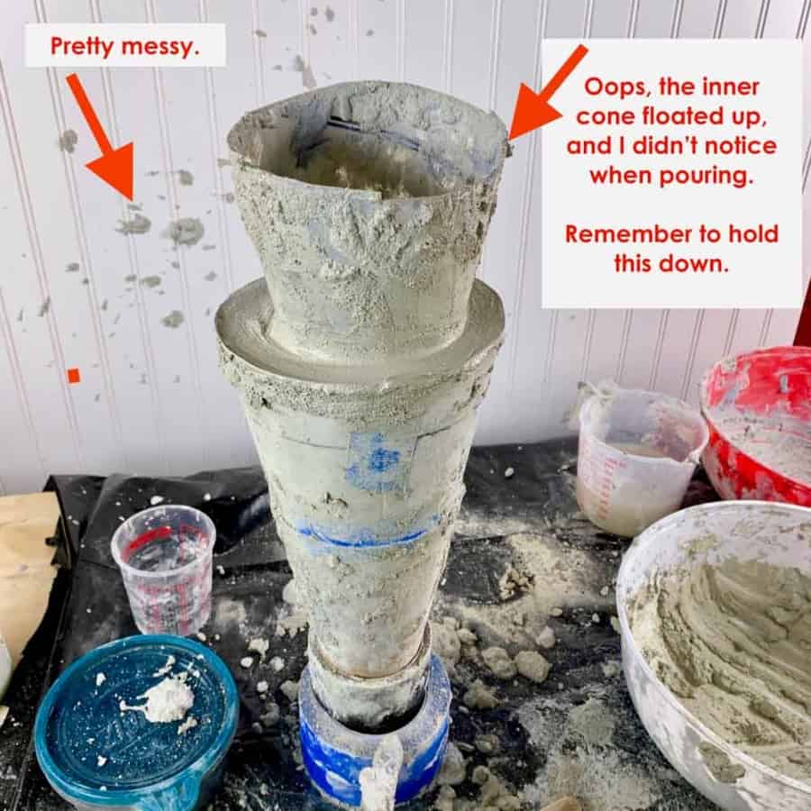 How To Make A Cement Cone Vase | Tutorial | Artsy Pretty Plants