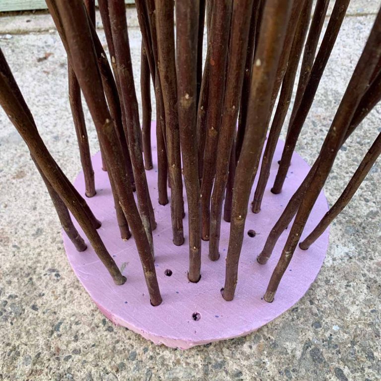 DIY Twig Lights Stand (in a Floating Concrete Base!) - Artsy Pretty Plants