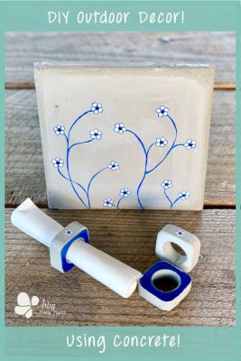 Make a Pretty Outdoor Concrete Wall Tile - Artsy Pretty Plants