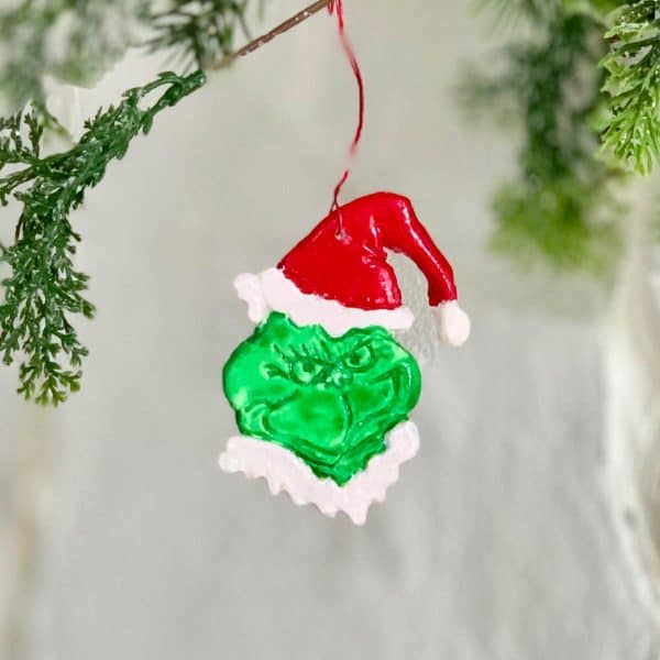 Easy DIY Grinch Ornament (Using Clay!) - Artsy Pretty Plants