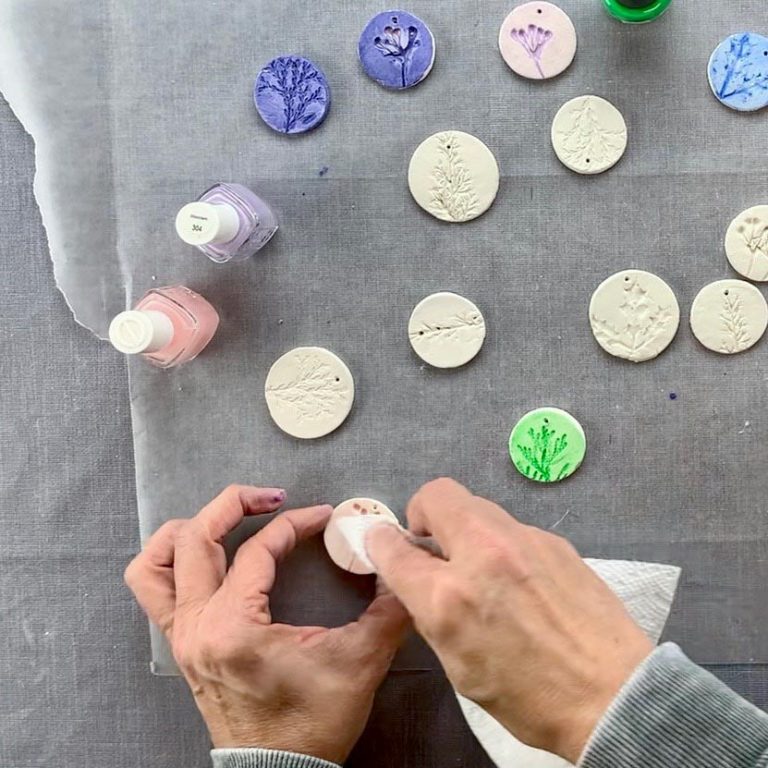 Easy DIY Nature Ornaments from Clay - Artsy Pretty Plants