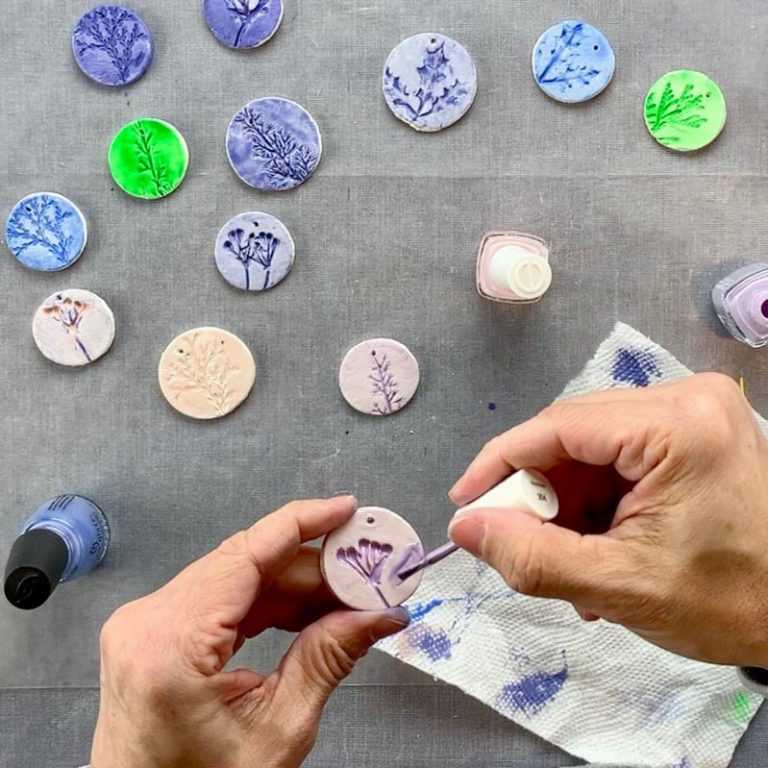 Easy DIY Nature Ornaments from Clay - Artsy Pretty Plants