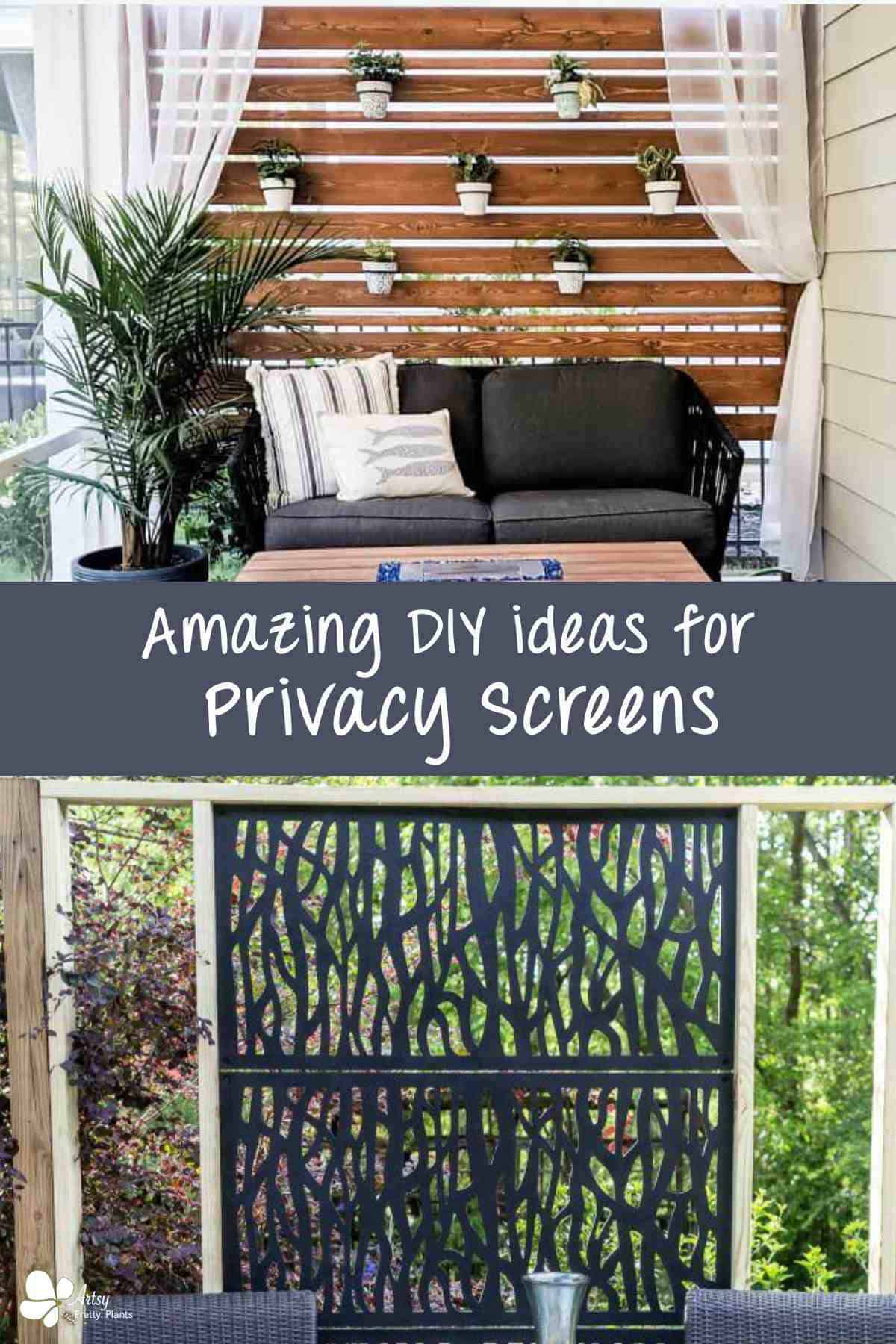 DIY Backyard Privacy Screen Ideas - Artsy Pretty Plants