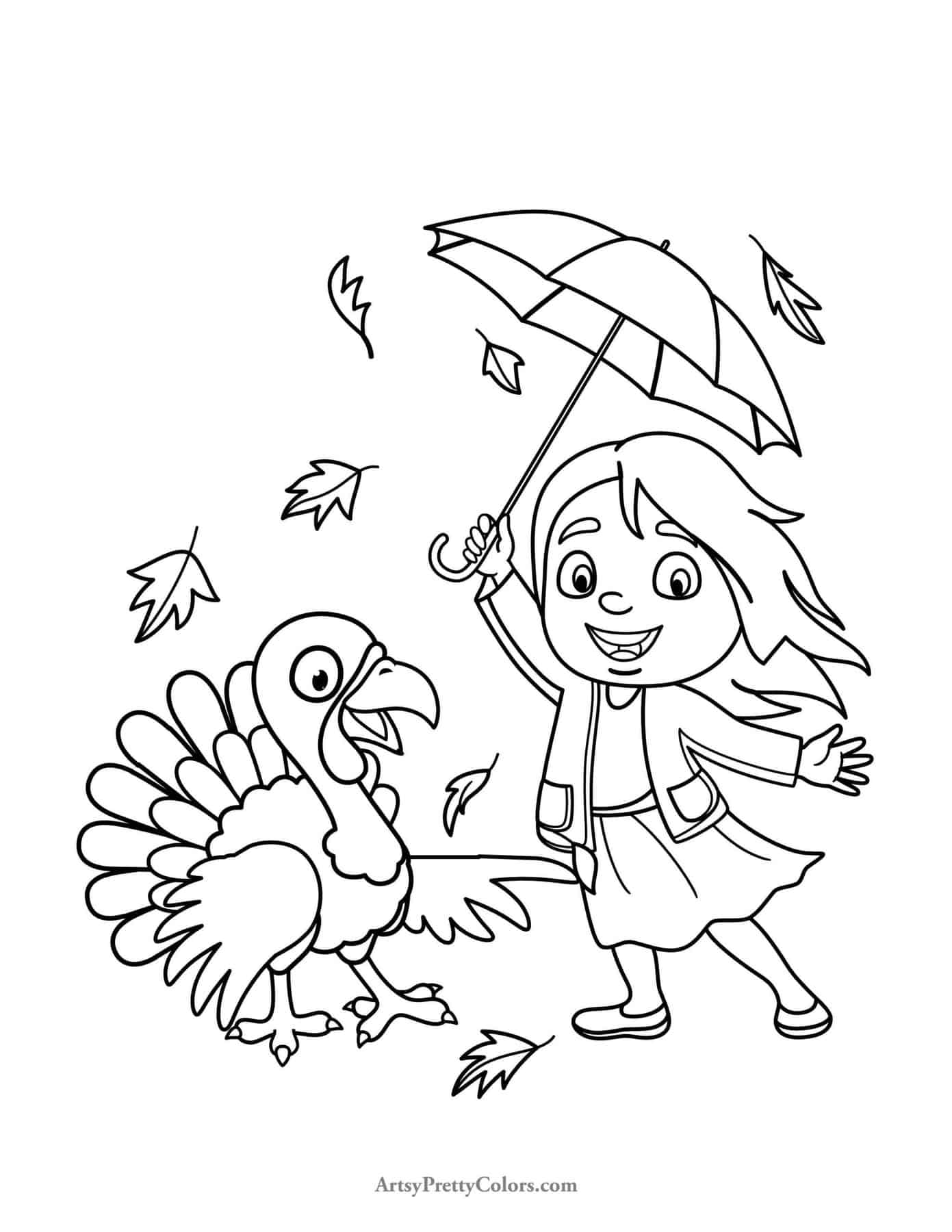 47 Cute Thanksgiving Turkey Coloring Pages –Free! | Artsy Pretty Plants