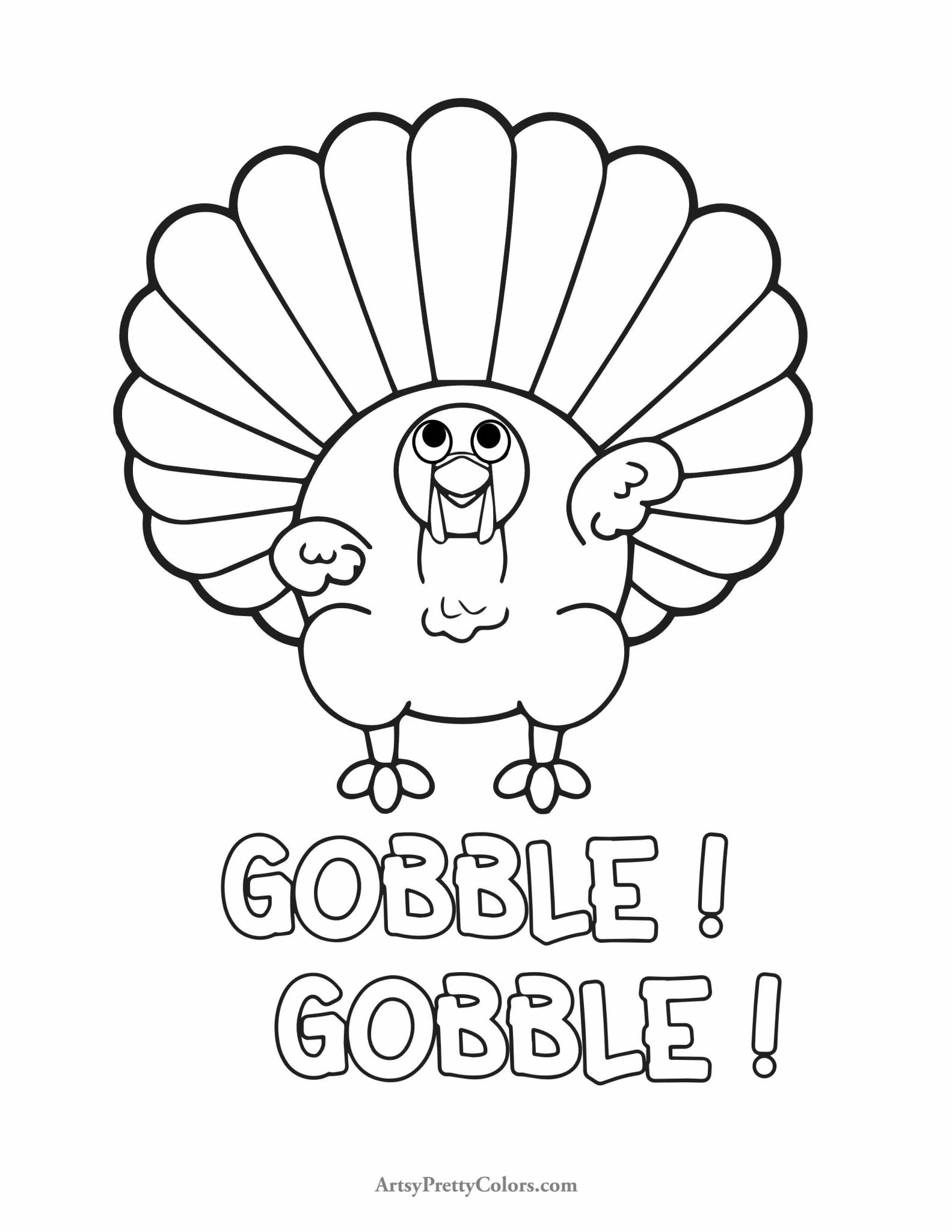 47 Cute Thanksgiving Turkey Coloring Pages –Free! | Artsy Pretty Plants