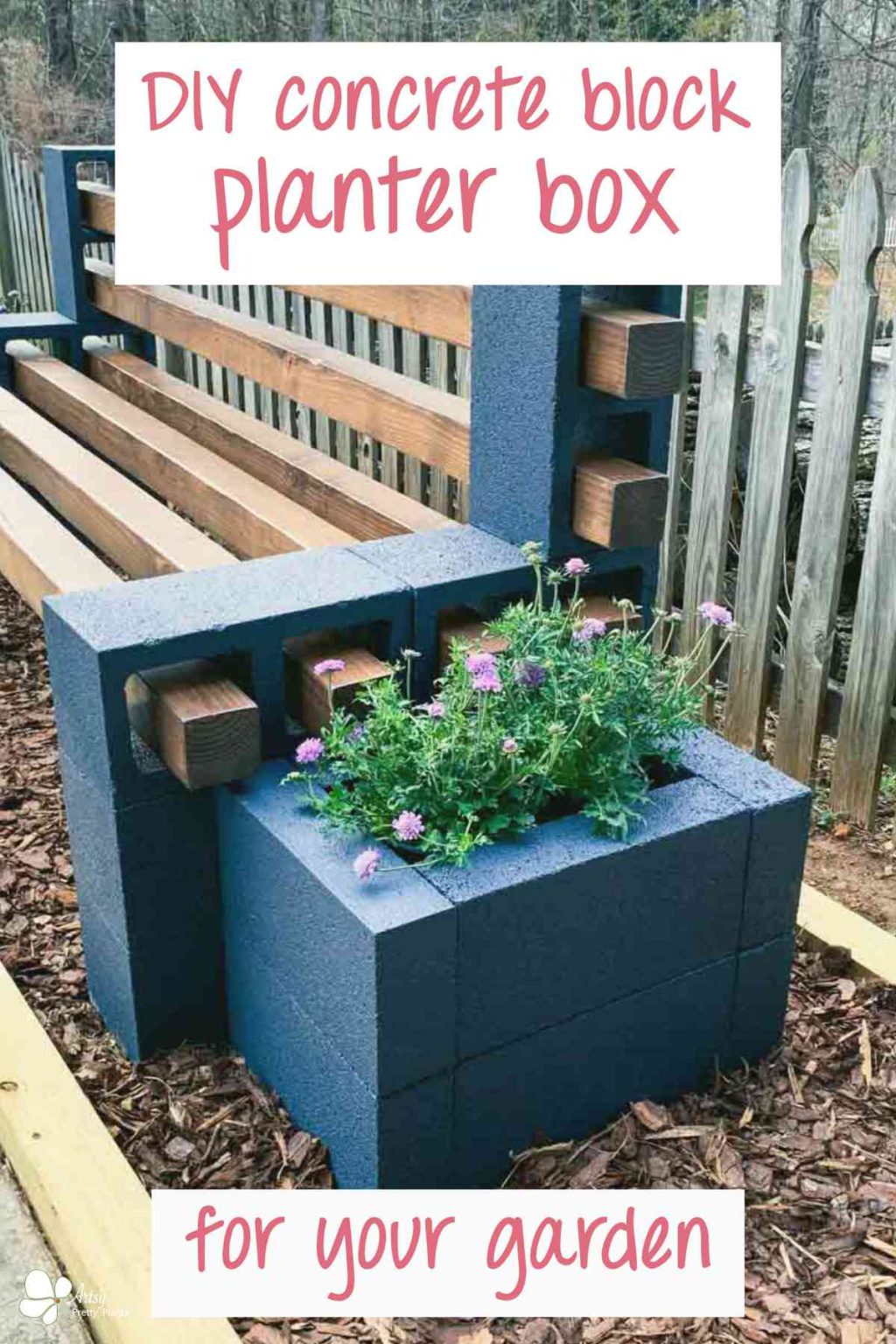 How To Make A DIY Concrete Block Planter Box - Artsy Pretty Plants