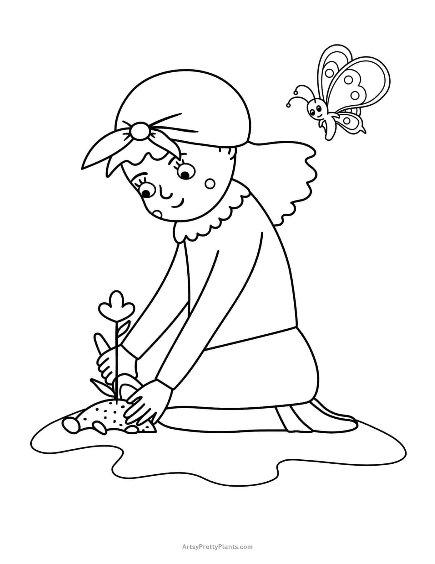 19 Best Free Garden Coloring Pages - Artsy Pretty Plants