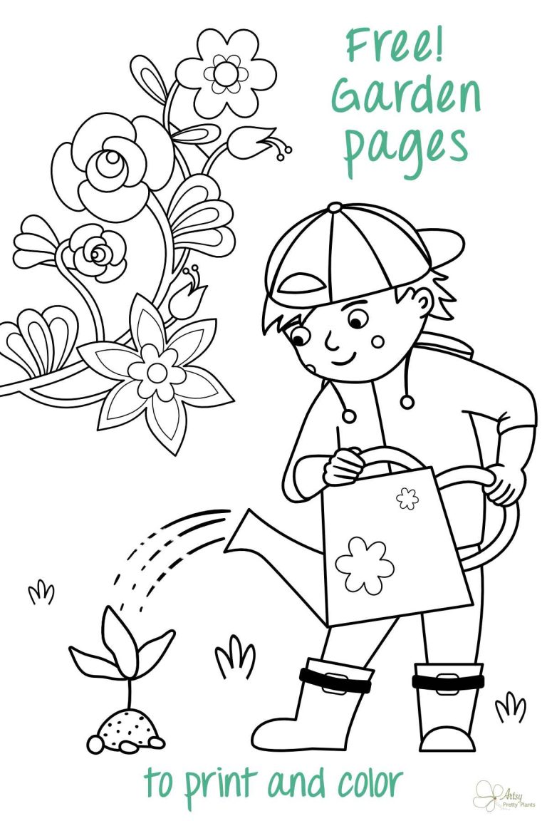 Free Garden Coloring Pages - Artsy Pretty Plants