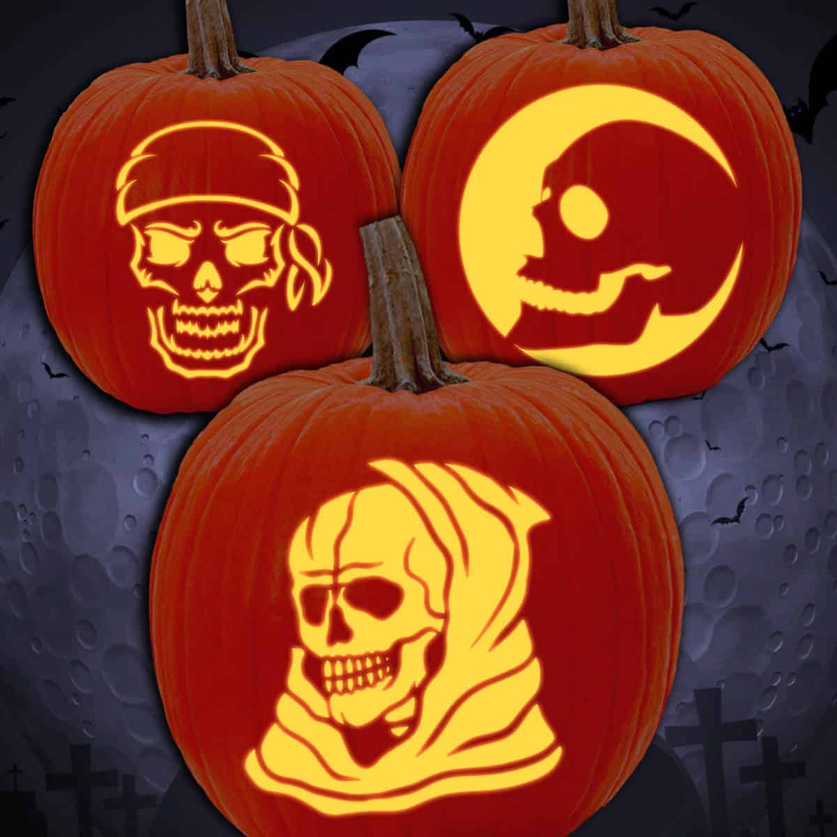 Scary Skull Pumpkin Carving Rededuct