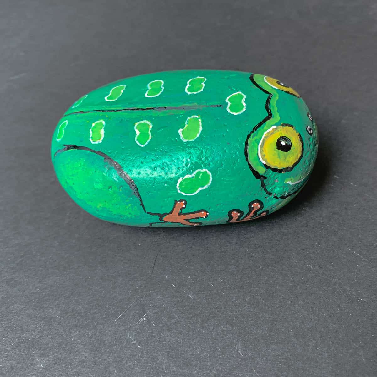 DIY Cute Painted Frog Rock - Artsy Pretty Plants