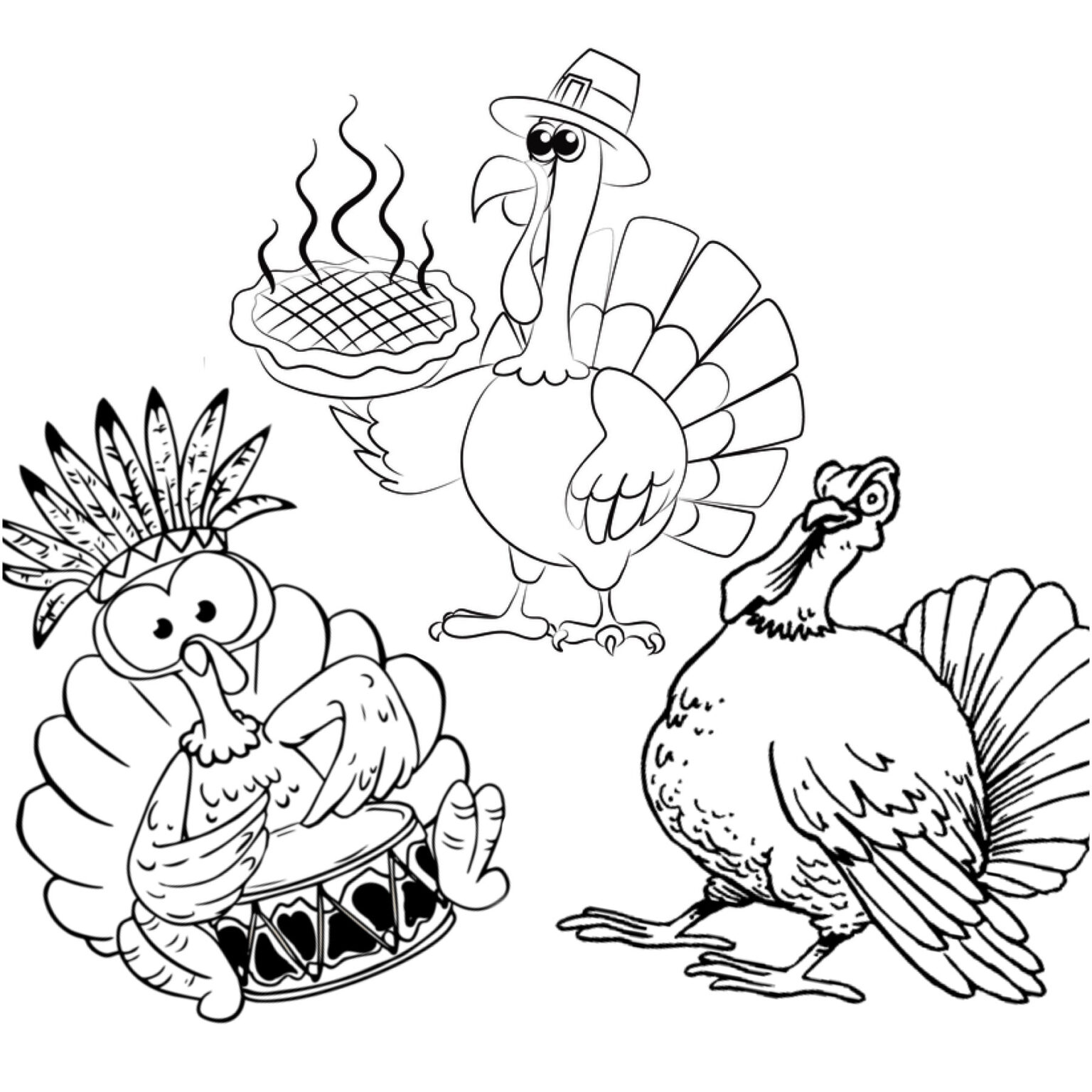 47 Cute Thanksgiving Turkey Coloring Pages –Free! | Artsy Pretty Plants