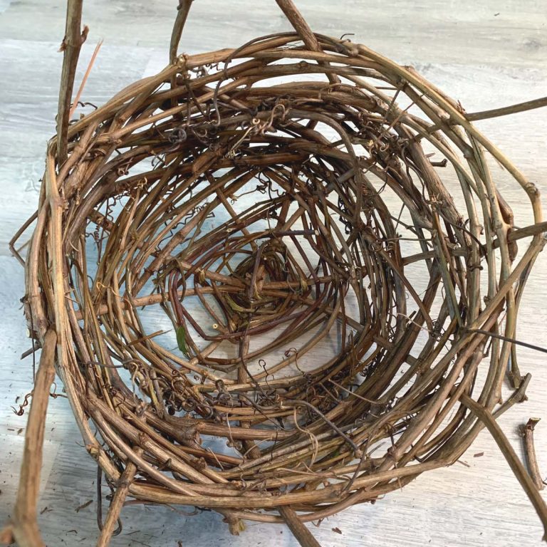 DIY Hanging Grapevine Basket Planter - Artsy Pretty Plants