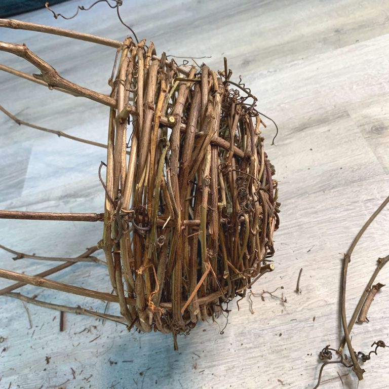 DIY Hanging Grapevine Basket Planter - Artsy Pretty Plants