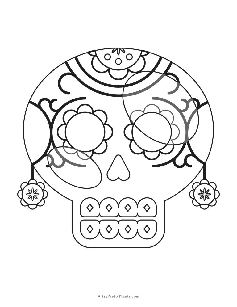 29 Free Sugar Skull Coloring Pages - Artsy Pretty Plants