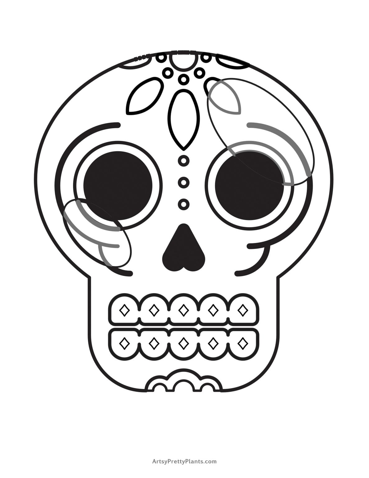 29 Free Sugar Skull Coloring Pages - Artsy Pretty Plants