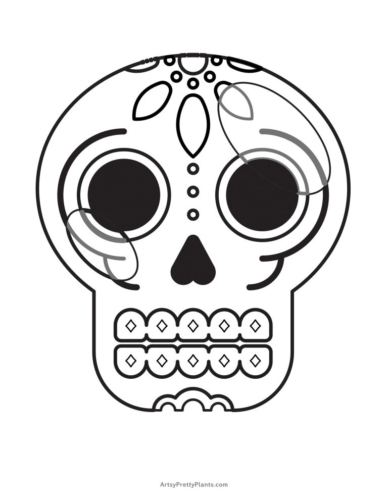 29 Free Sugar Skull Coloring Pages - Artsy Pretty Plants