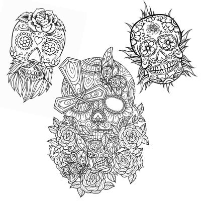 29 Free Sugar Skull Coloring Pages - Artsy Pretty Plants