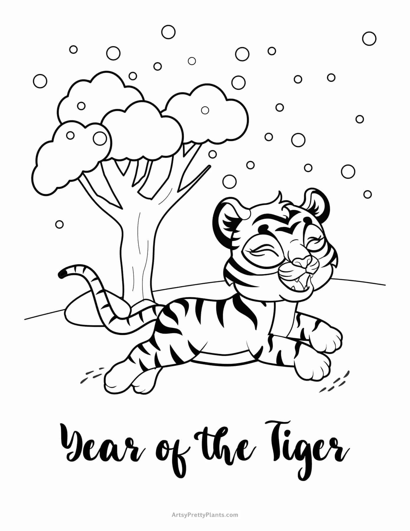30 New Year Coloring Pages –Free Printables - Artsy Pretty Plants