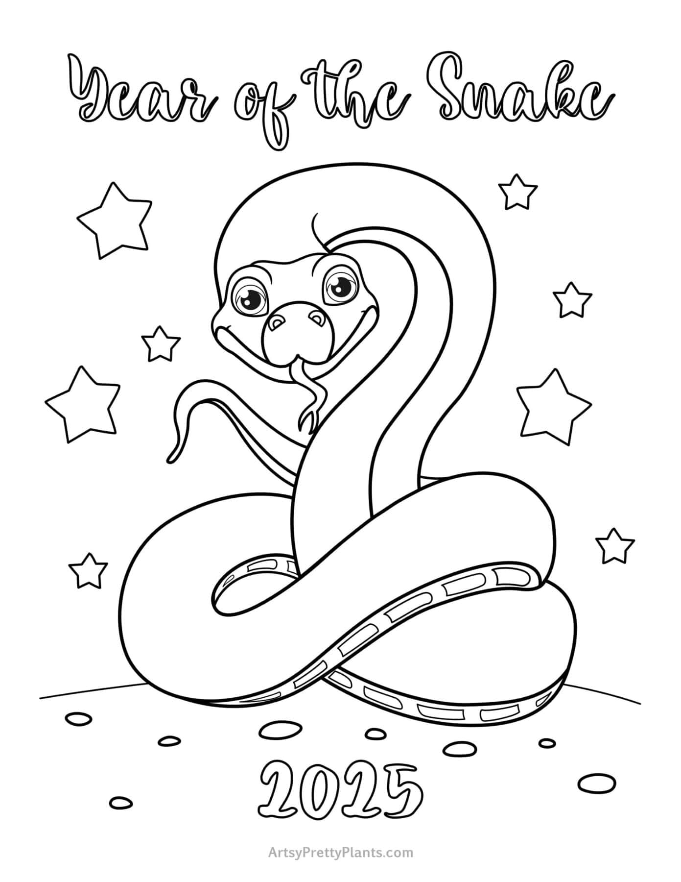 30 New Year Coloring Pages –Free Printables - Artsy Pretty Plants