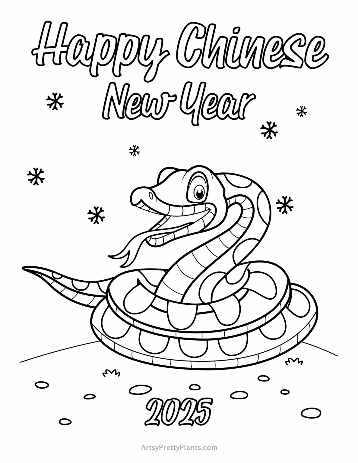 30 New Year Coloring Pages –Free Printables - Artsy Pretty Plants