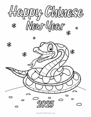 30 New Year Coloring Pages –Free Printables - Artsy Pretty Plants