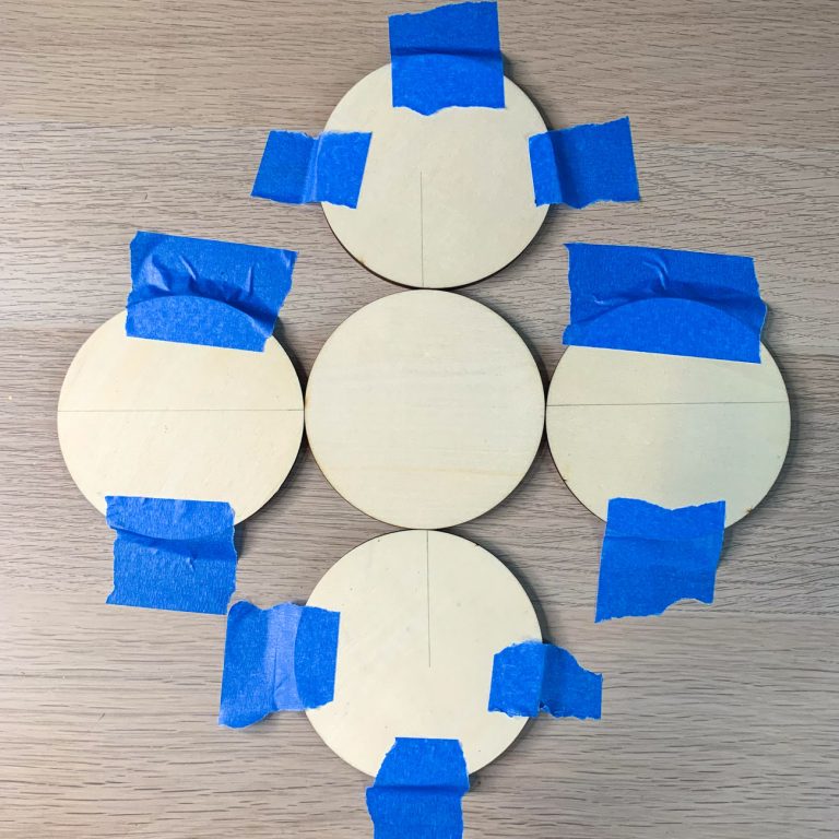 DIY Geometric Wood Wall Art Circles - Artsy Pretty Plants