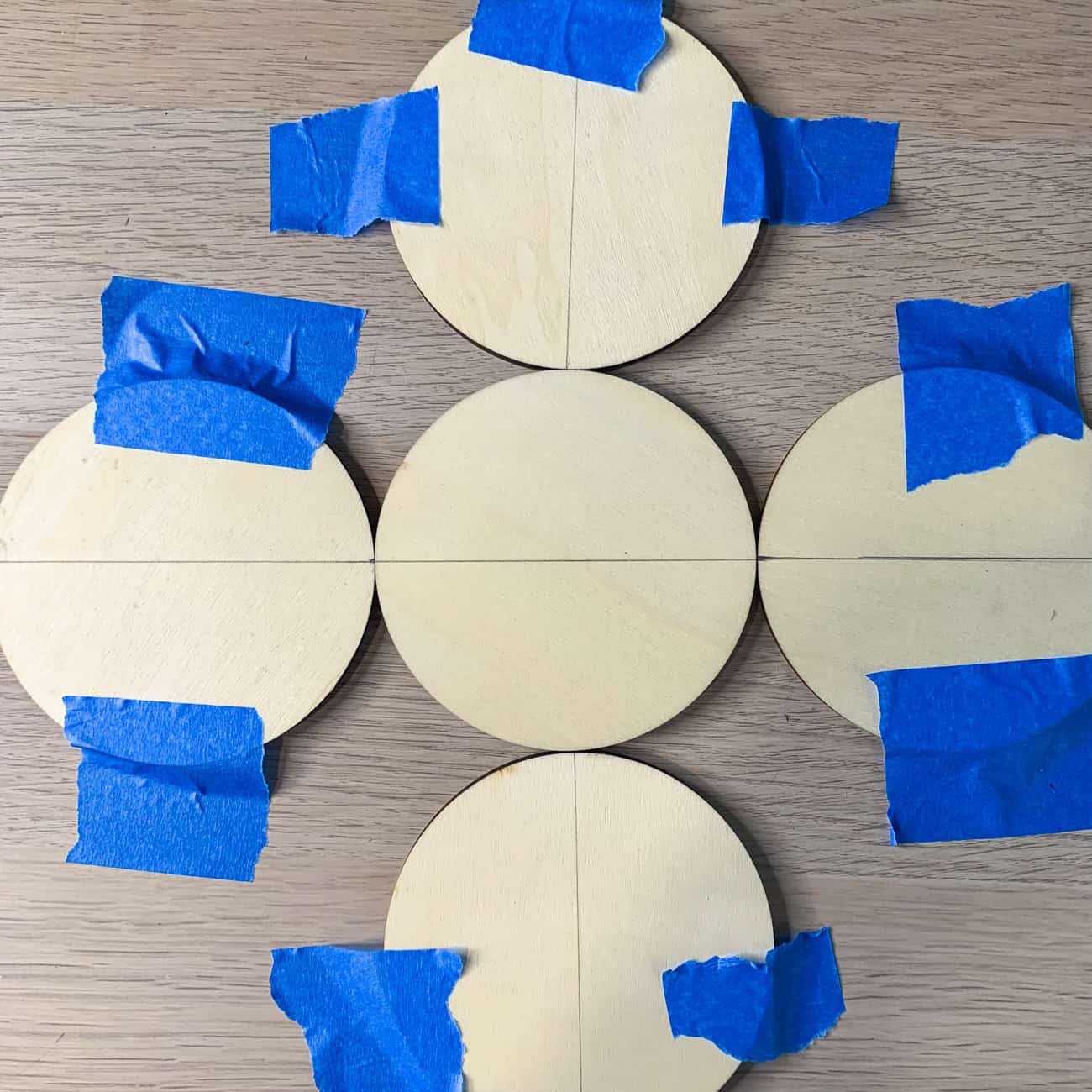 DIY Geometric Wood Wall Art Circles - Artsy Pretty Plants