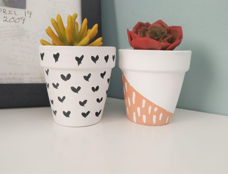 50 Easy Ideas For Painting Clay Pots - Artsy Pretty Plants