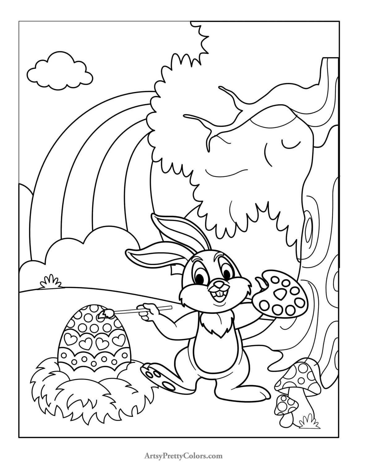 25 Free Easter Coloring Pages for Kids - Artsy Pretty Plants
