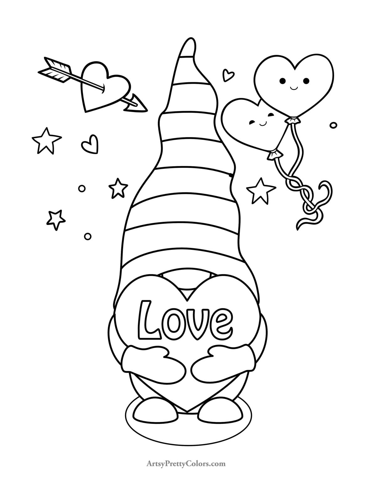 50 Valentine’s Day Coloring Pages for Free - Artsy Pretty Plants