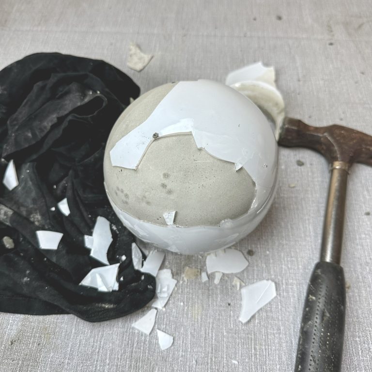 Easy DIY Concrete Sphere - Artsy Pretty Plants