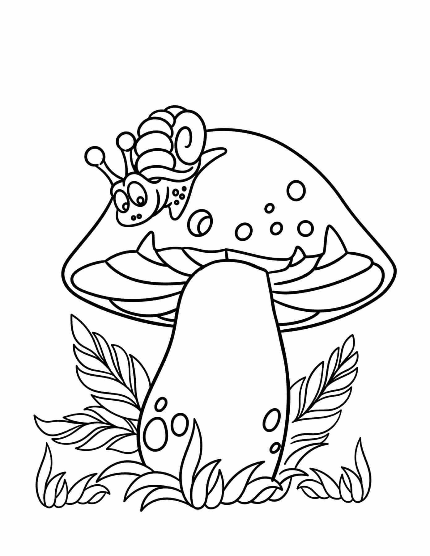 Free Coloring Pages of Mushrooms (Kids & Adults) - Artsy Pretty Plants