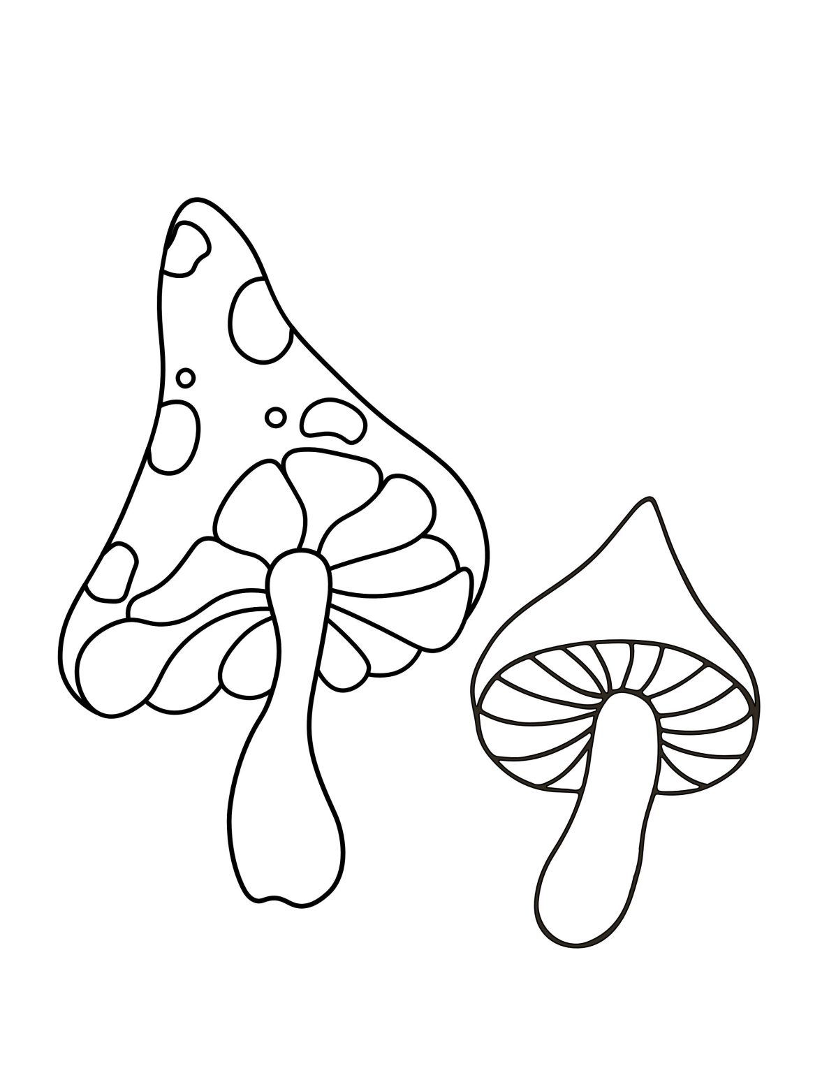Free Coloring Pages of Mushrooms (Kids & Adults) - Artsy Pretty Plants