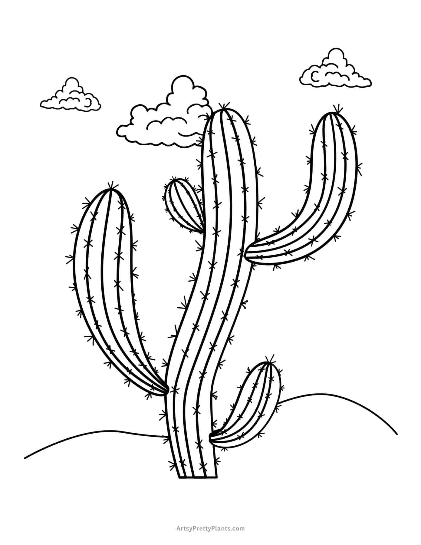 27 Free Cactus Coloring Pages (Printable PDFs) - Artsy Pretty Plants