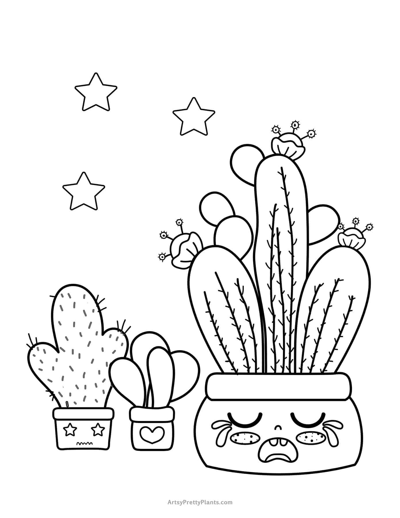27 Free Cactus Coloring Pages (Printable PDFs) - Artsy Pretty Plants