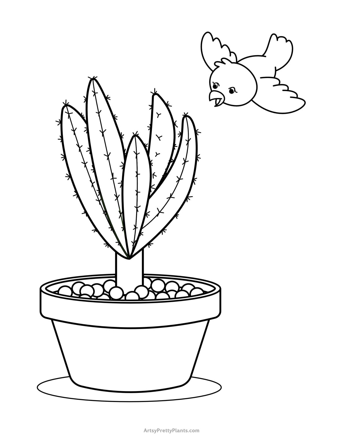 27 Free Cactus Coloring Pages (Printable PDFs) - Artsy Pretty Plants