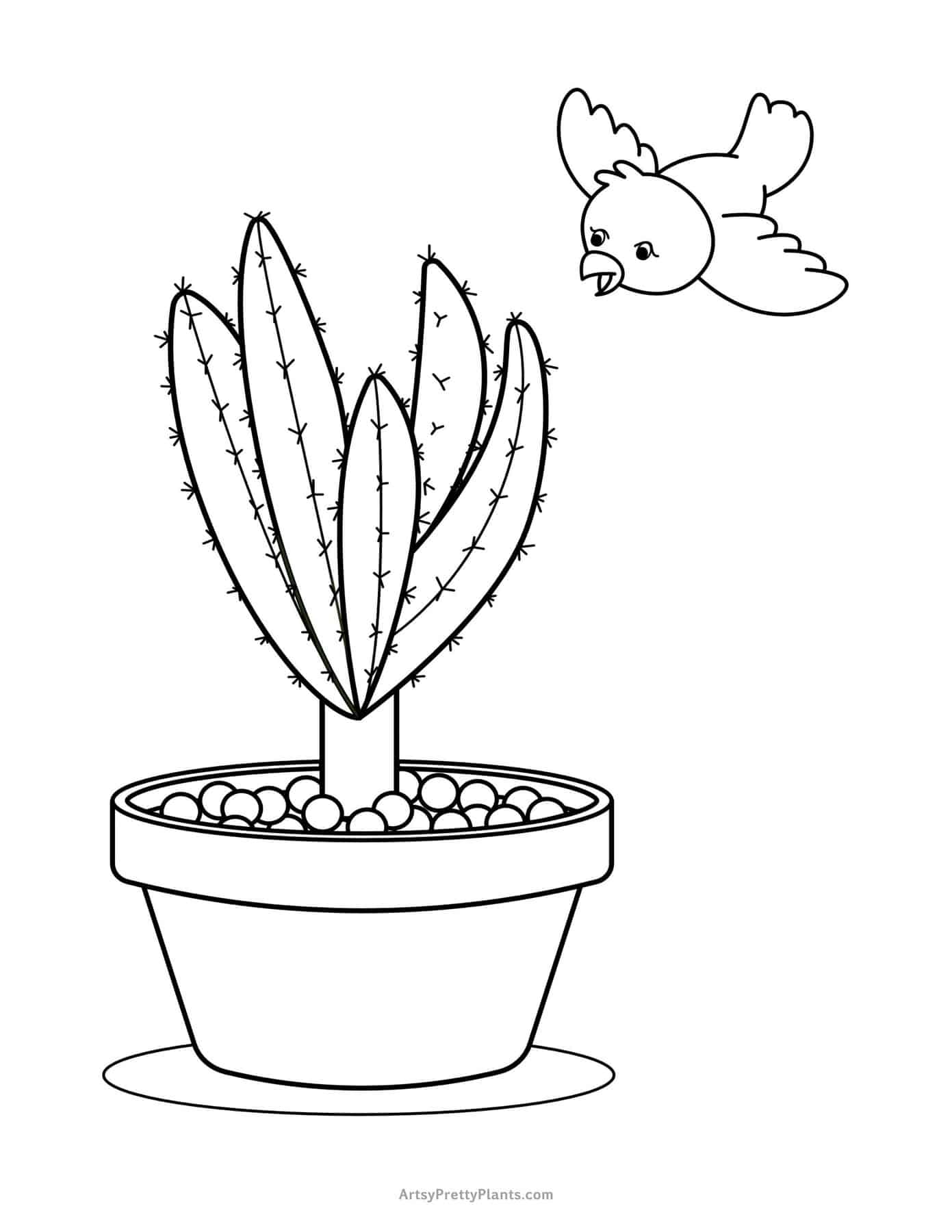 27 Free Cactus Coloring Pages (Printable PDFs) - Artsy Pretty Plants