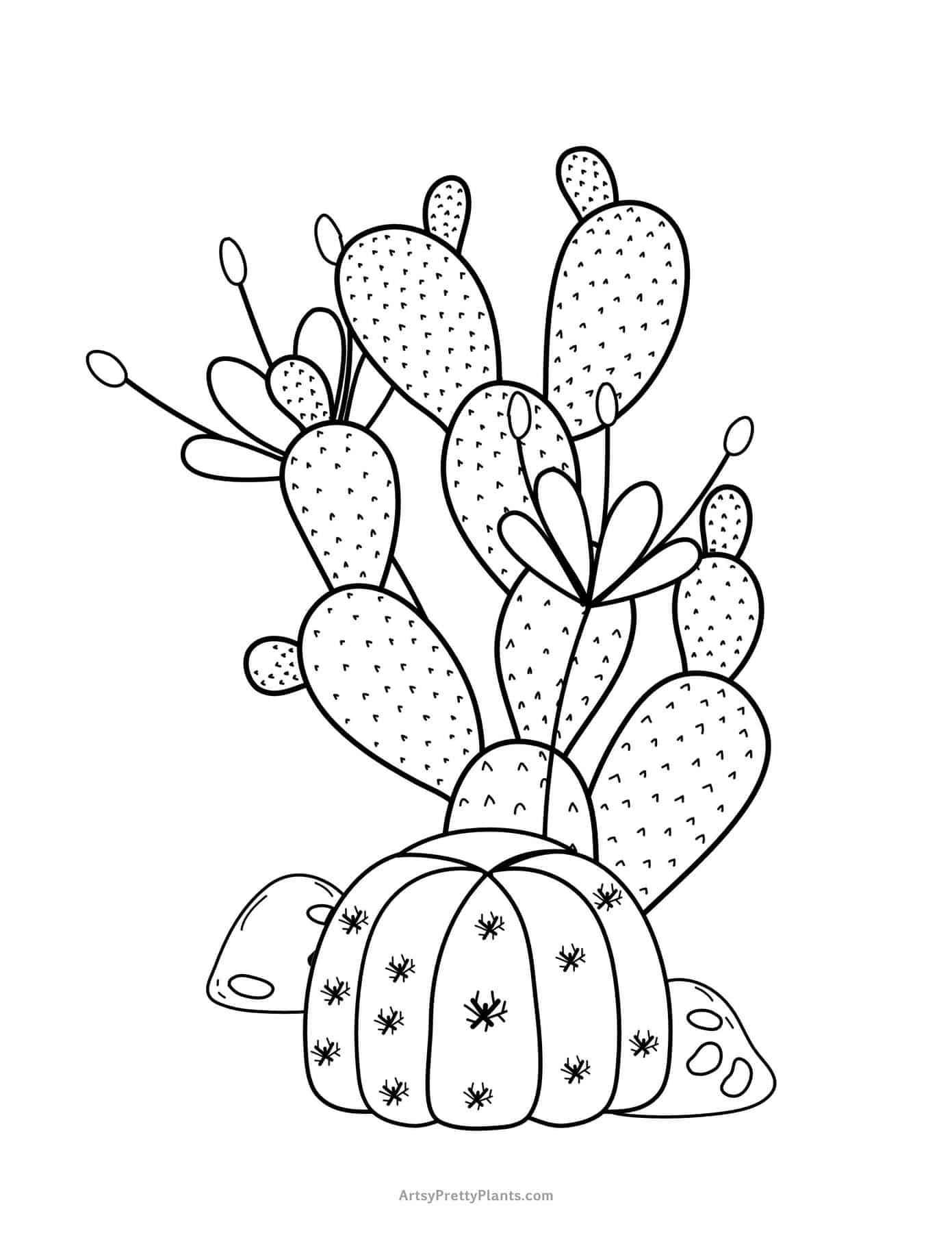 27 Free Cactus Coloring Pages (Printable PDFs) - Artsy Pretty Plants
