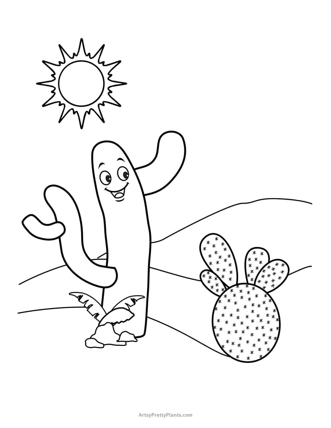 27 Free Cactus Coloring Pages (Printable PDFs) - Artsy Pretty Plants