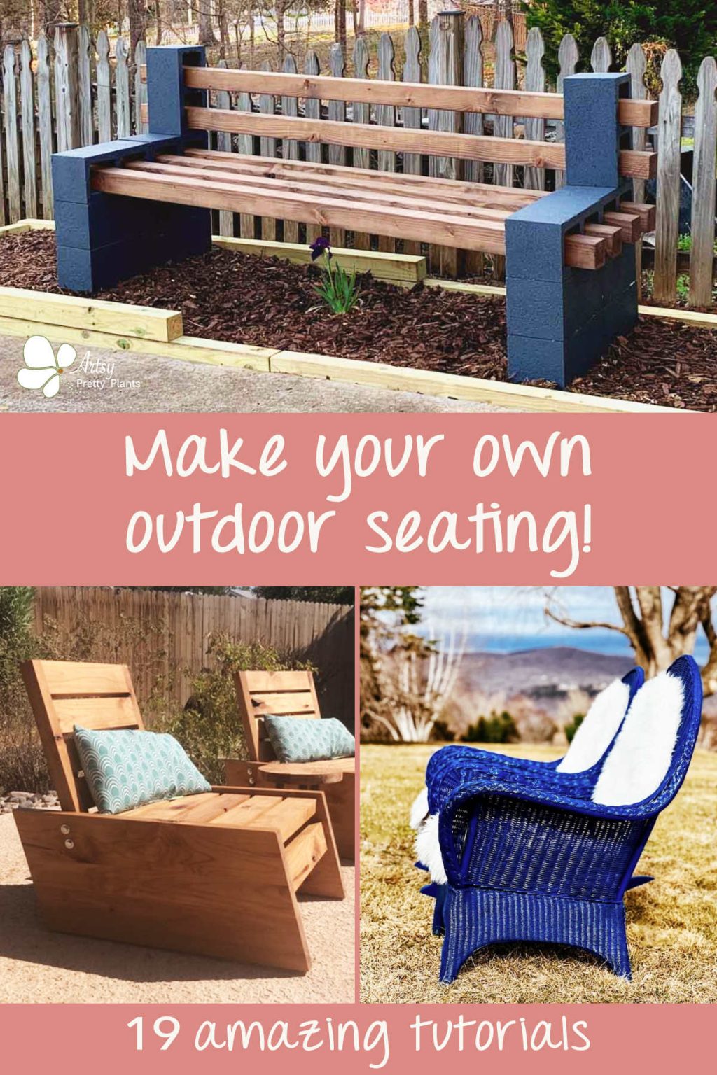 19 Amazing DIY Outdoor Chairs: You Can Make - Artsy Pretty Plants