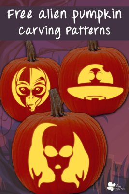 17 Free Alien Pumpkin Carving Patterns (Printable Stencils) - Artsy ...