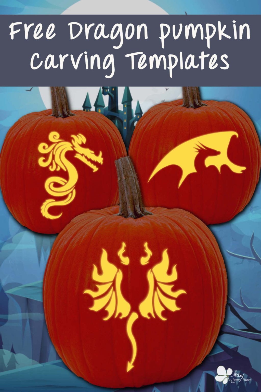 15 Dragon Pumpkin Carving Patterns –Free Stencils - Artsy Pretty Plants