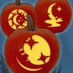 17 Moon And Stars Pumpkin Carving Patterns - Artsy Pretty Plants