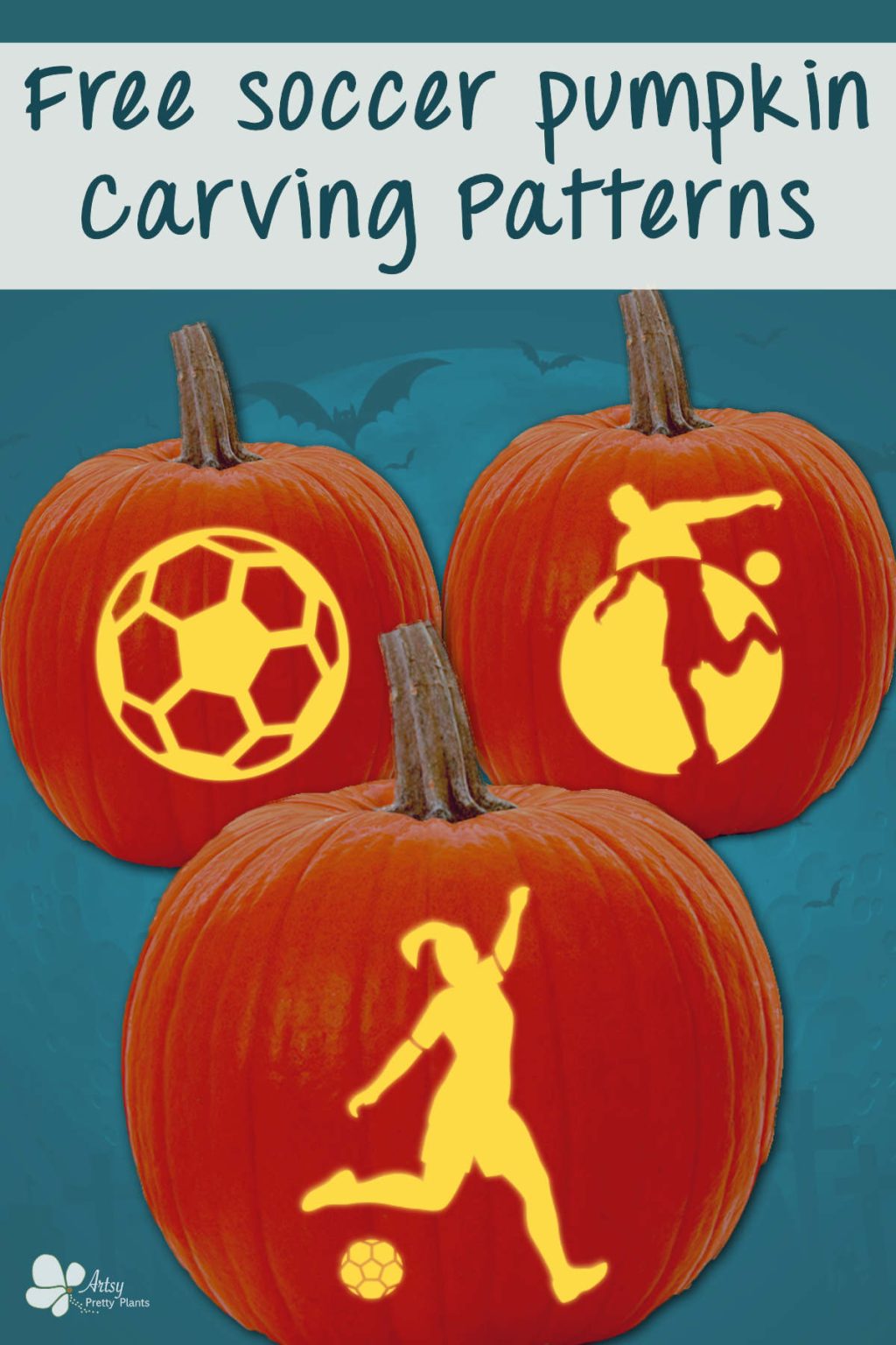 15 Soccer Pumpkin Carving Patterns (For Free!) - Artsy Pretty Plants