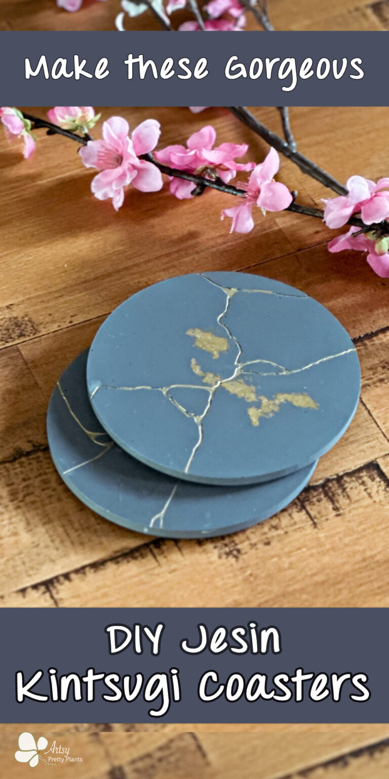 How To Make Kintsugi Coasters With Jesin (Acrylic Polymer) - Artsy Pretty Plants